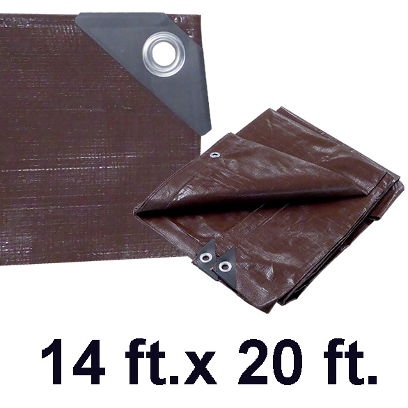 14X20 BROWN TARP 5/C Y | AJ Wholesale Distributors, Inc.
